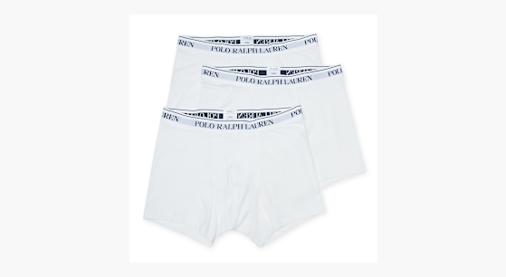 Buy Polo Ralph Lauren Classic 3 Pack Trunk in white/white/white ...