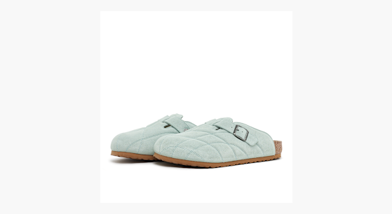Buy Birkenstock x Jesse Leyva Boston Quilted Leve in turquoise ...