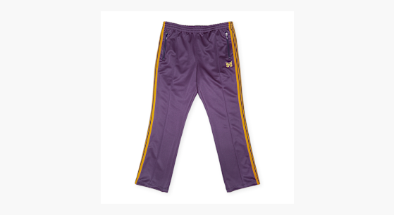 Buy Needles Narrow Track Pant Poly Smooth in purple | QV308-C at MBCY