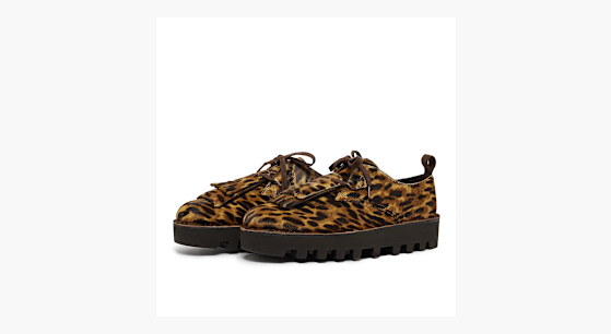 Buy Clarks x Engineered Garments Desert Khan EG leopard prt pony in ...