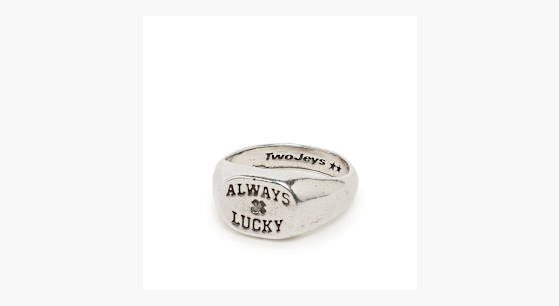 Buy TwoJeys Always Lucky Signet Ring in silver | 205001001 | solebox