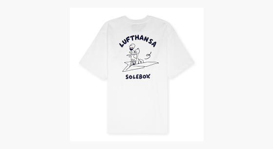 Buy solebox x Lufthansa T-Shirt Paperplane in white | SBXLUFTHANSA ...