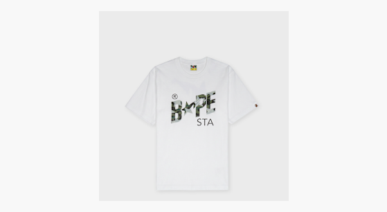 Kaufe A Bathing Ape Screen Camo Bape Sta Tee in weiß | 001TEM301024MWHT ...