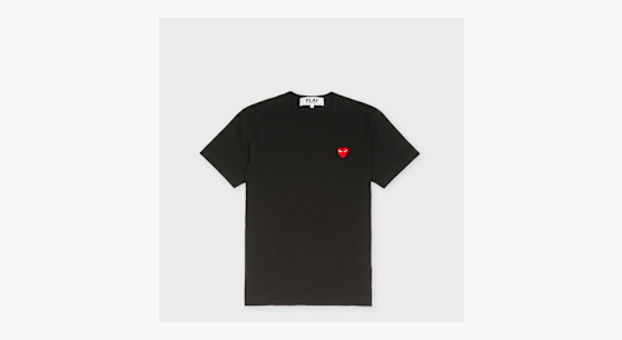 Kaufe Comme des Garcons Play T-Shirt Red Heart Logo in schwarz | AX ...